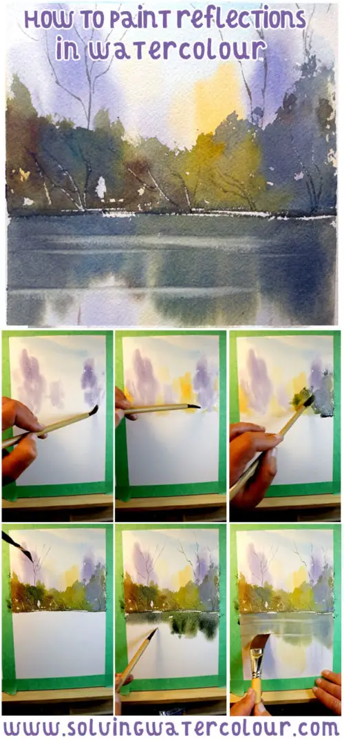 How To Paint Reflections In Watercolour Step By Step - Solving Watercolour