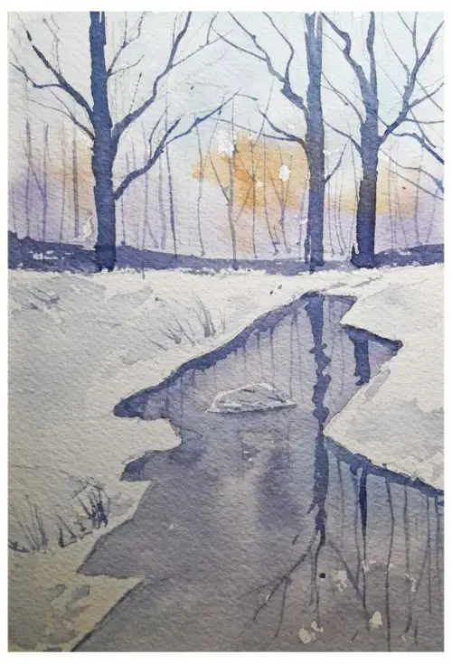 How To Paint Winter Landscapes In Watercolour - Solving Watercolour