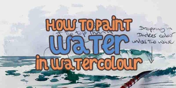How To Paint Water in Watercolor, |Waves|Ripples|Reflections - Solving ...