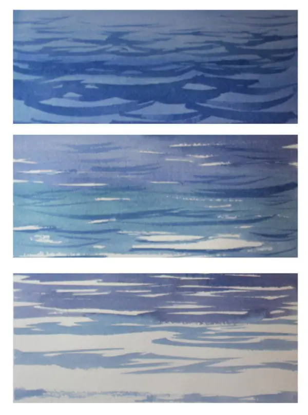 How To Paint Water in Watercolor, |Waves|Ripples|Reflections - Solving ...