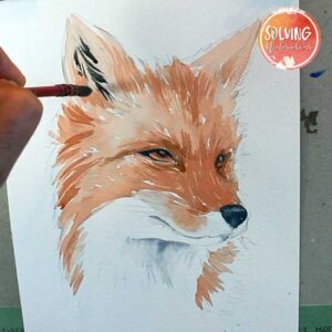 How To Paint A Fox In Watercolor With 3 Colors - Solving Watercolour