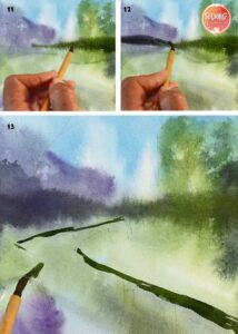 Easy Watercolor River Painting - Solving Watercolour